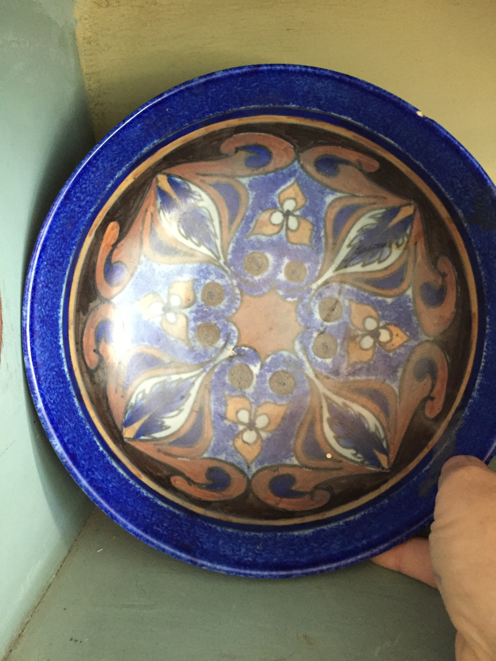 Art Deco George Clews Chameleon Ware Handpainted Numbered Pottery Bowl ...