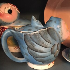 Vintage Lefton Bluebird Tea Pot.rare - Etsy