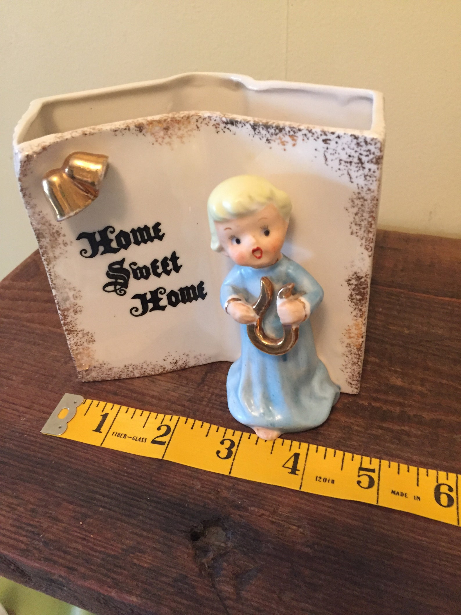 Lefton planter Home Sweet Home Lefton girl figurine New House | Etsy