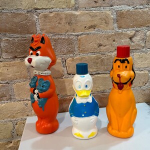 Vintage Mr Jinks ,pluto and Donald Duck Soap Dispenser Bottles 1960s ...