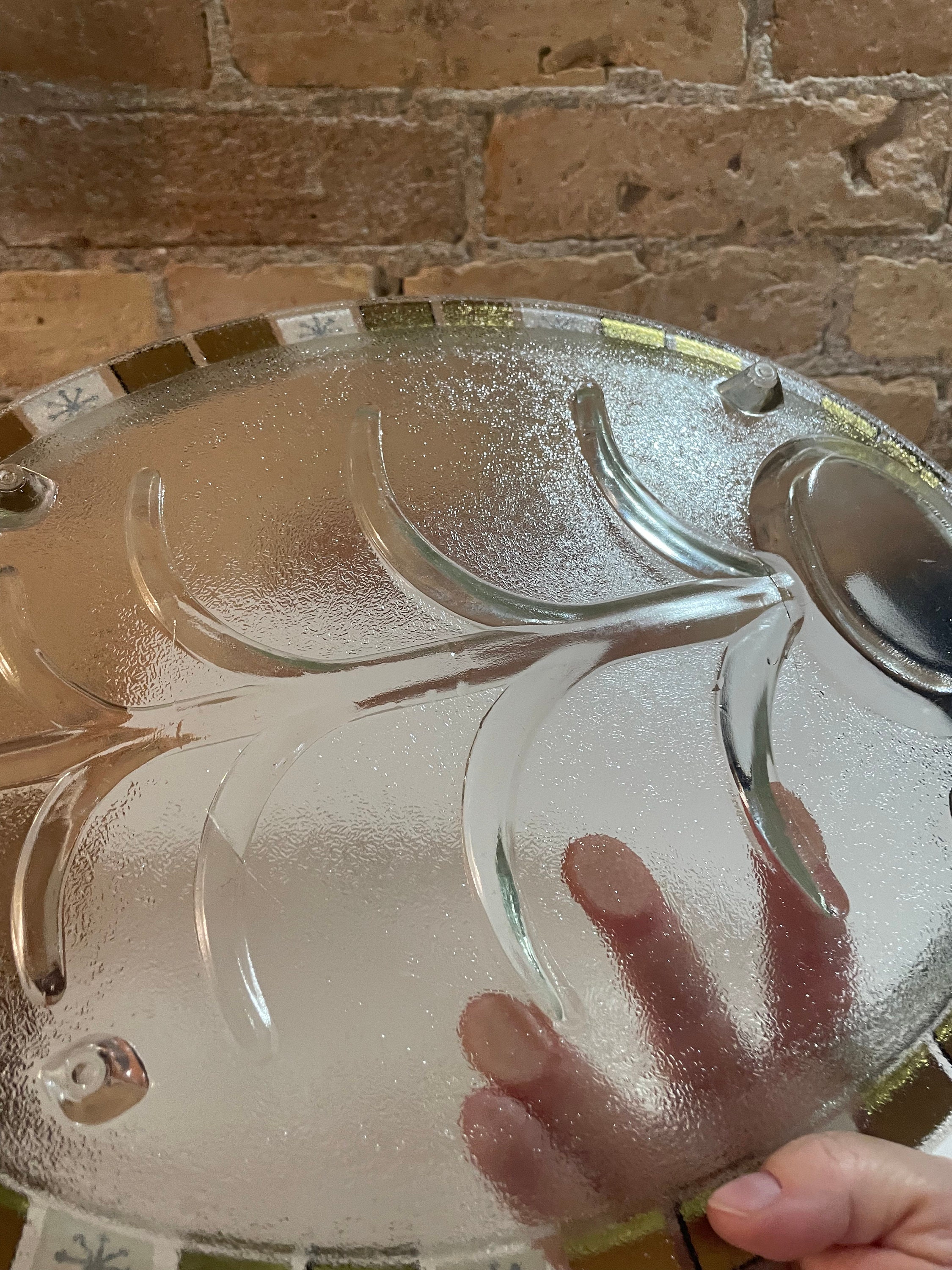 Vintage Atomic Midcentury Modern Snowflake Serving Platter Black and ...