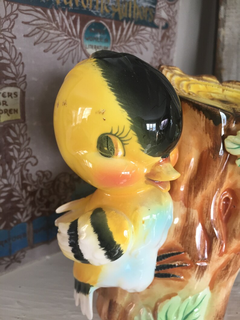 Vintage Norcrest Bird Bank Made in Japan Yellow Woodpecker | Etsy