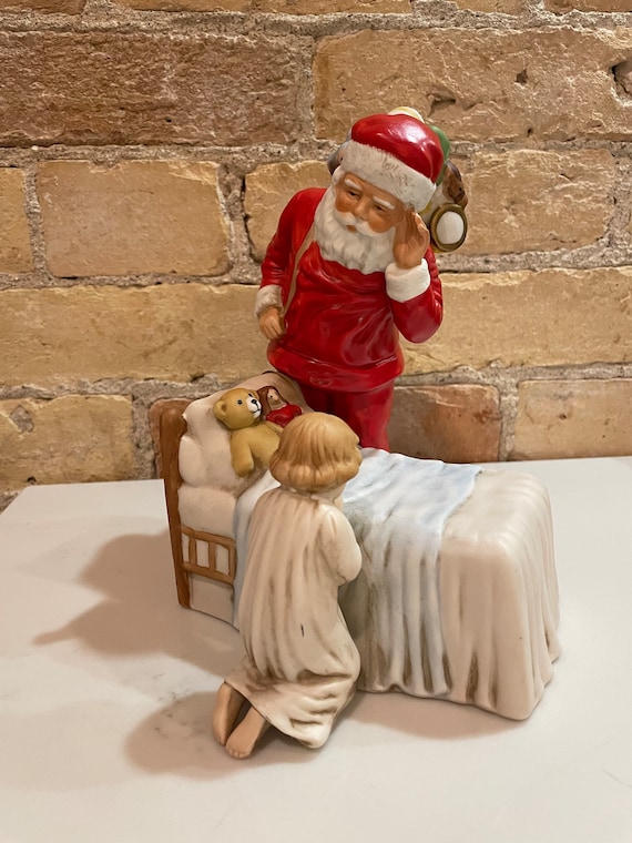 Vintage Schmid 1988 B Shackman Santa at Bedside Figurine - Etsy