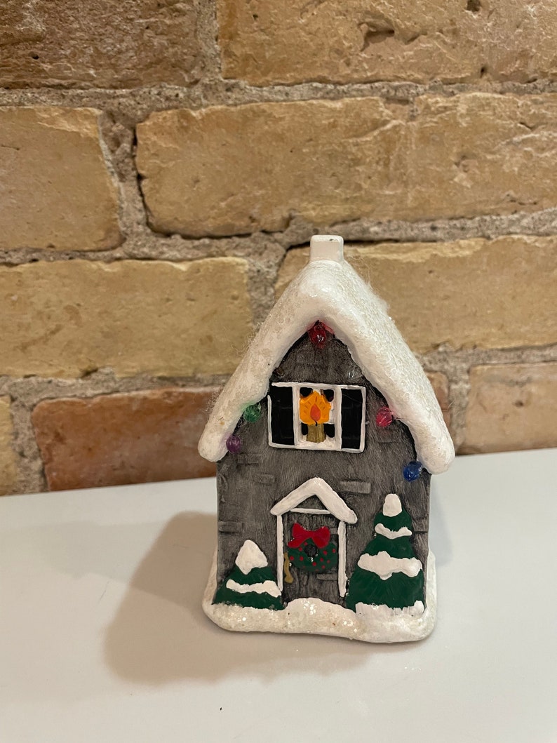 Vintage Christmas Ceramic House - Etsy