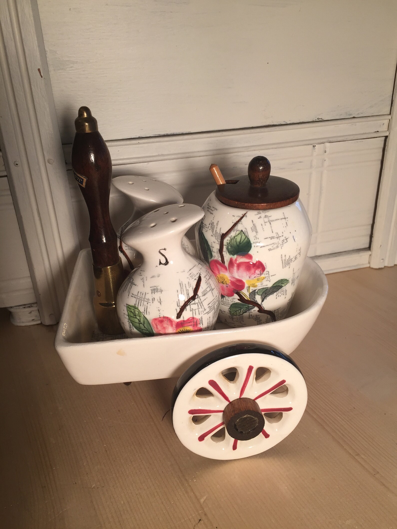 Vintage Napco Japan Ceramic Cruet Set Condiments Cart Salt and - Etsy