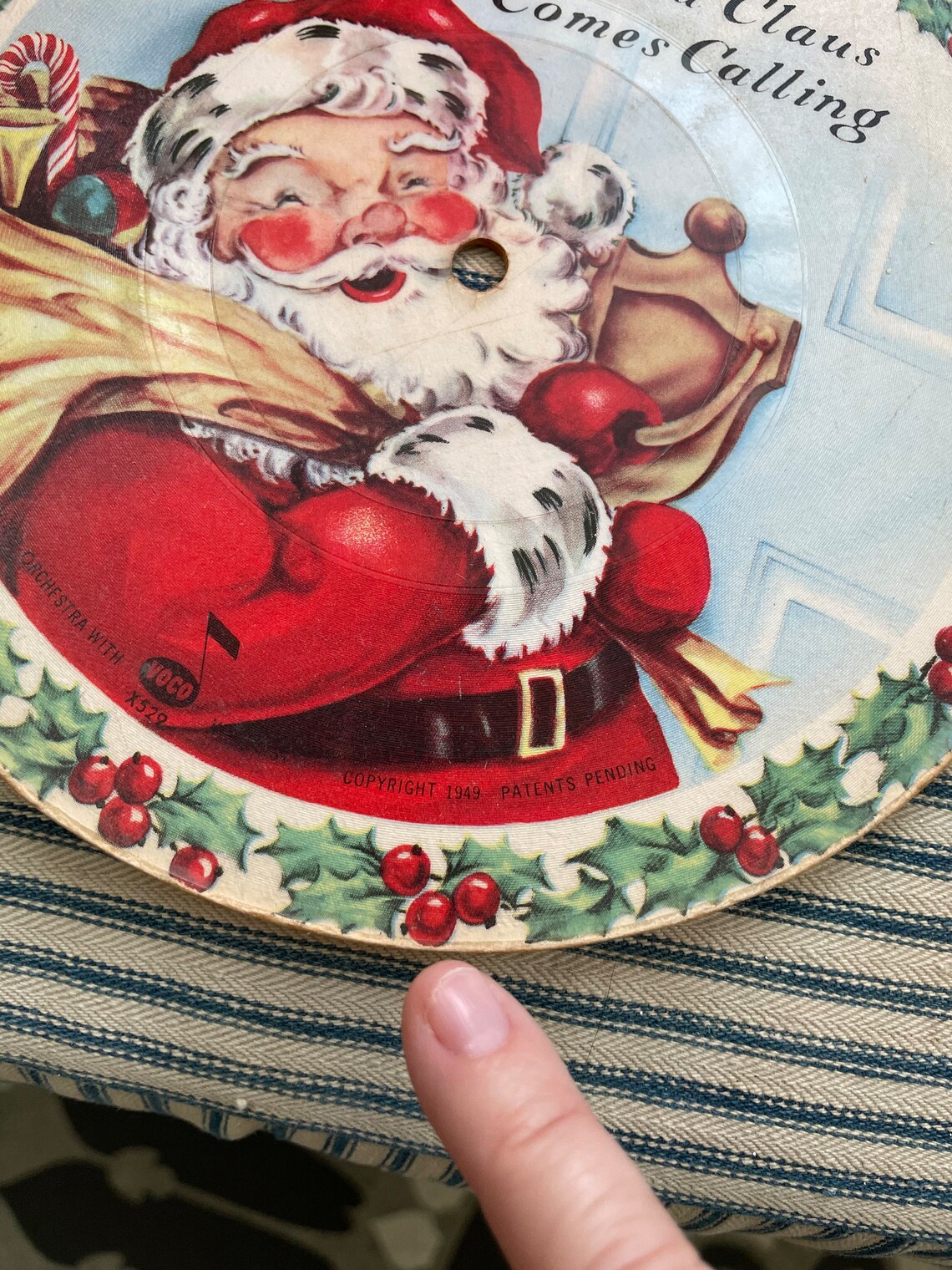 Vintage Christmas Record Voco 1949 Orchestra Picture Disc Childs Toy ...