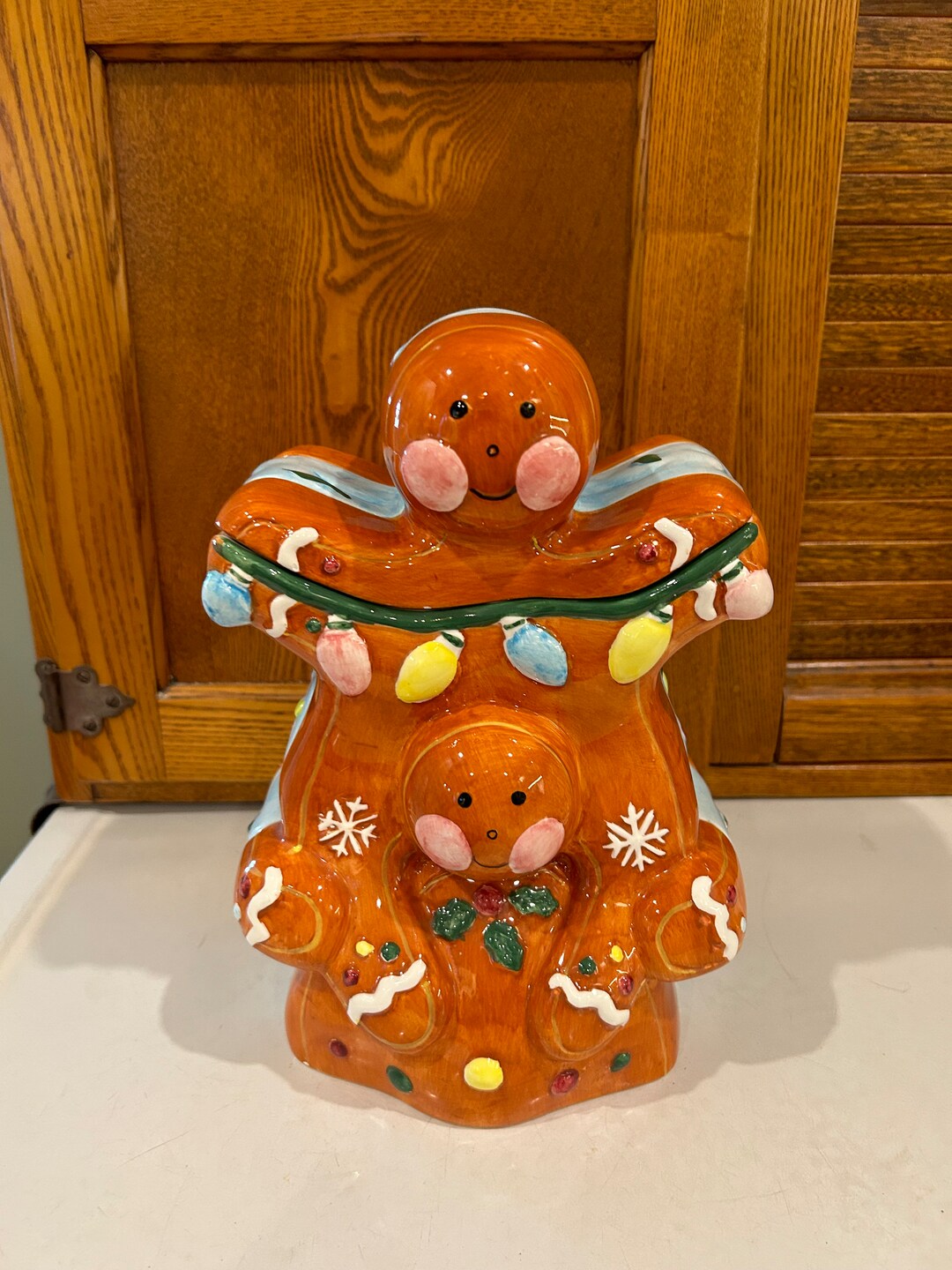Vintage Ginger Bread Man Cookie Jar Christmas Decor - Etsy