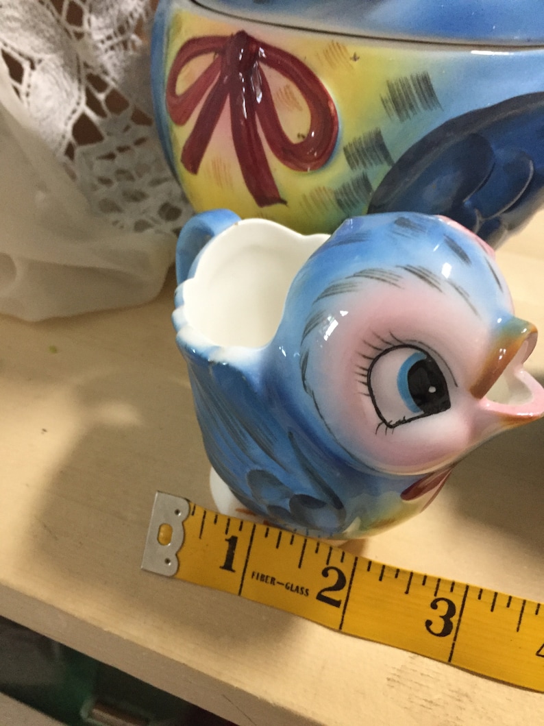 Vintage Lefton Bluebird Cream and Sugar - Etsy
