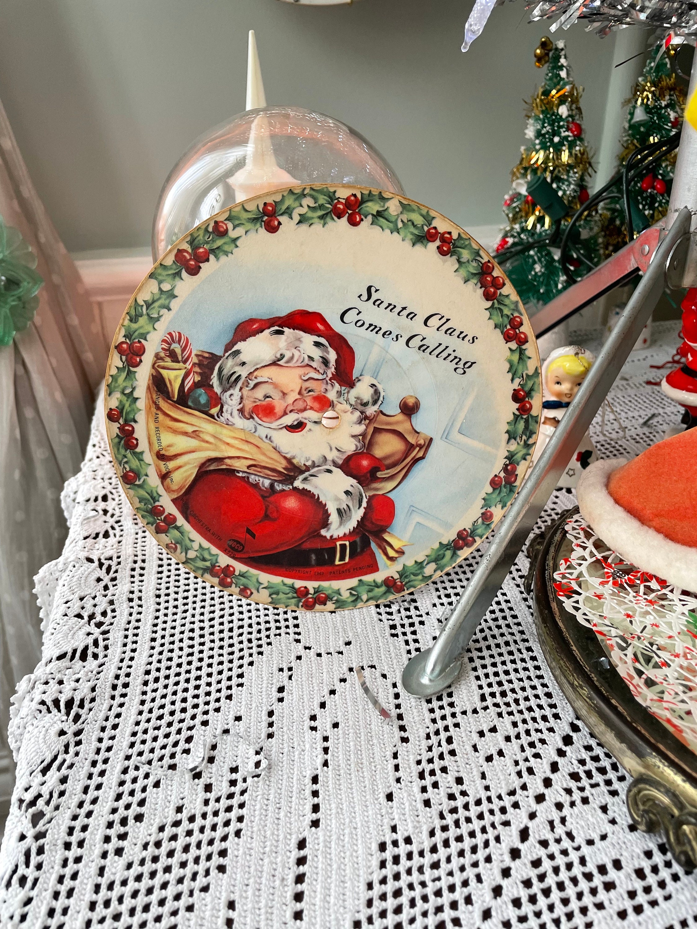 Vintage Christmas Record Voco 1949 Orchestra Picture Disc Childs Toy ...