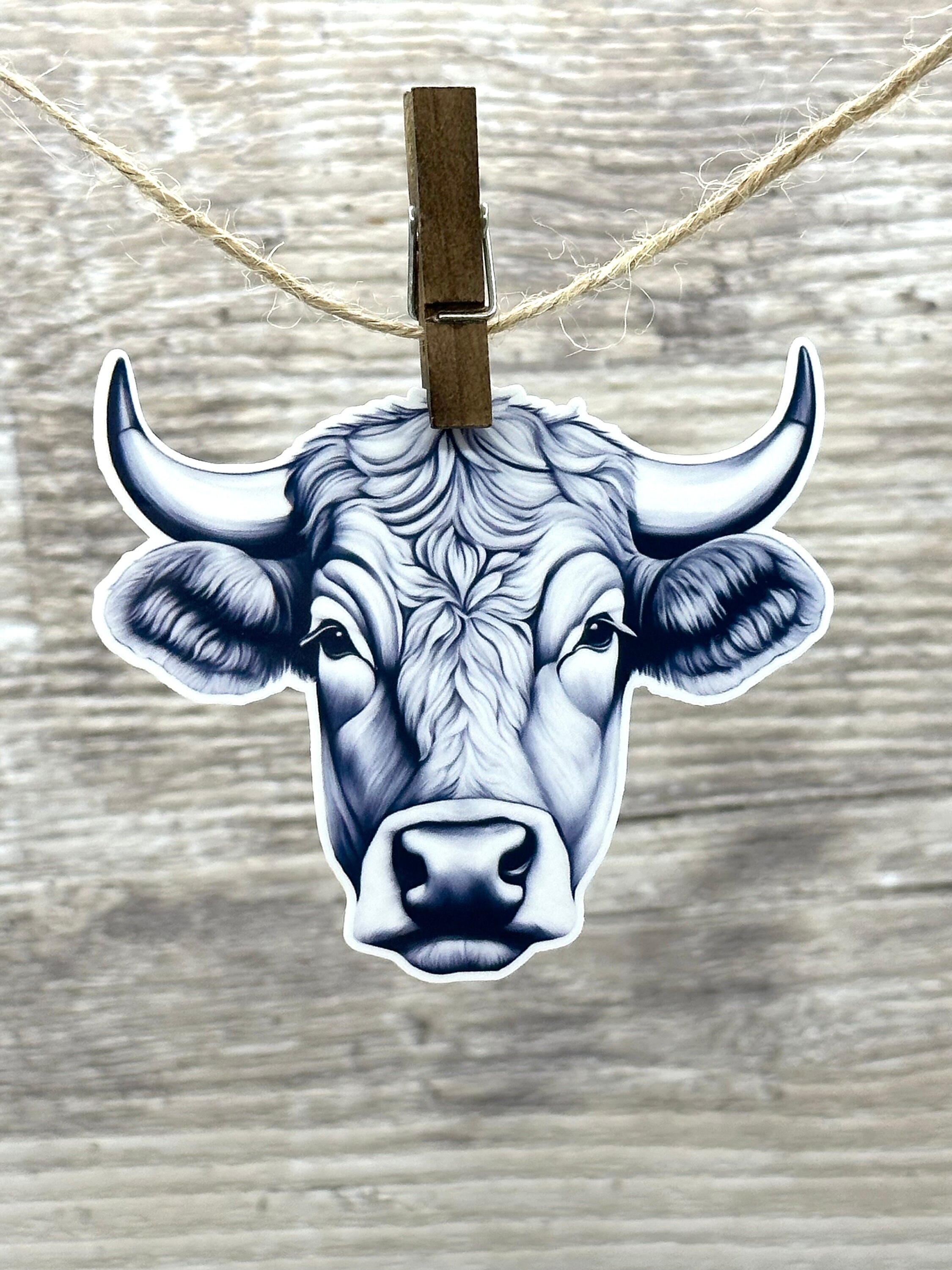Cow Steer Bull Sticker Handmade Die Cut Waterproof UV Resistant ...