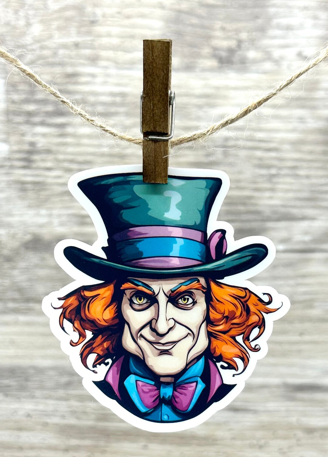 Mad Hatter Alice in Wonderland Sticker Handmade Die Cut - Etsy