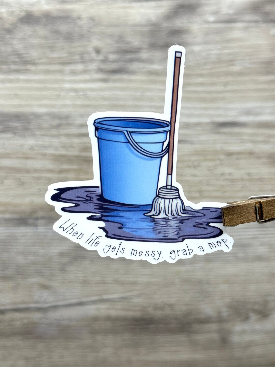 Messy Life Motivational Sticker Handmade Die Cut Waterproof UV ...