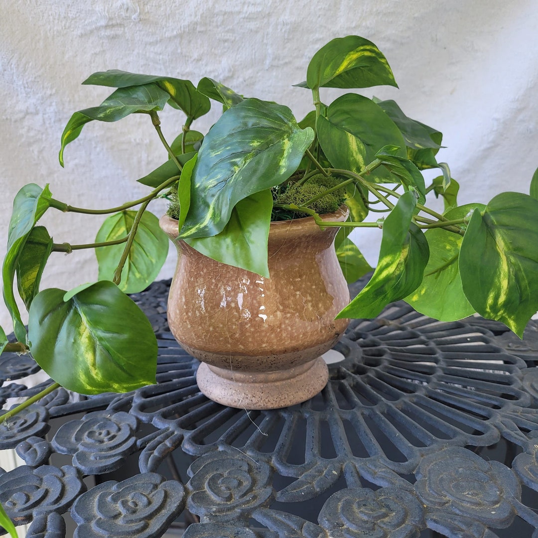 Artificial Pothos Arrangement, Everyday Centerpiece, End Table Vase ...