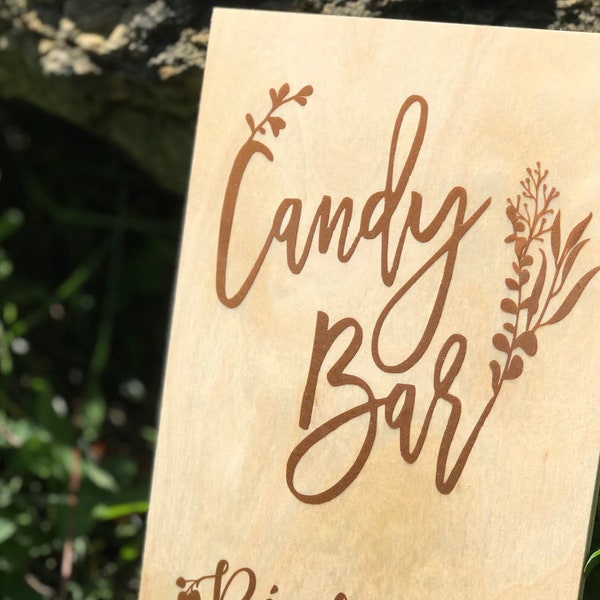 Candy Bar Sign - Etsy