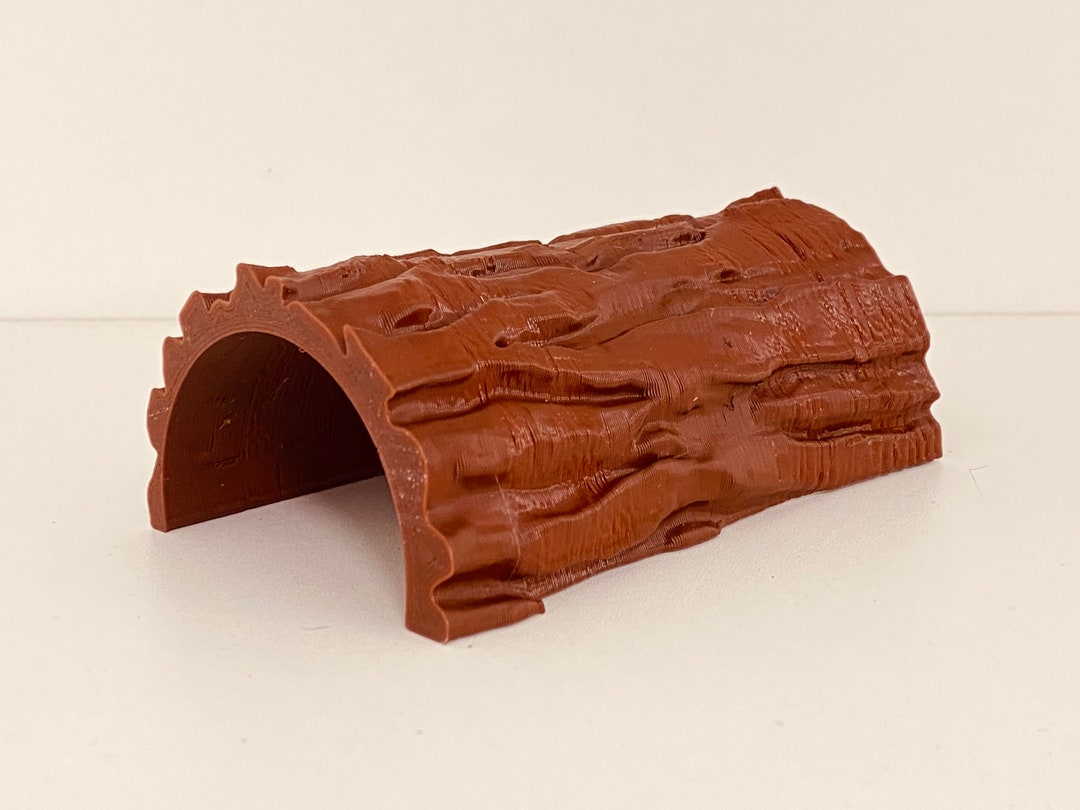 Reptile / Spider Half Log Hide - Brown Cave for Geckos, Lizard ...