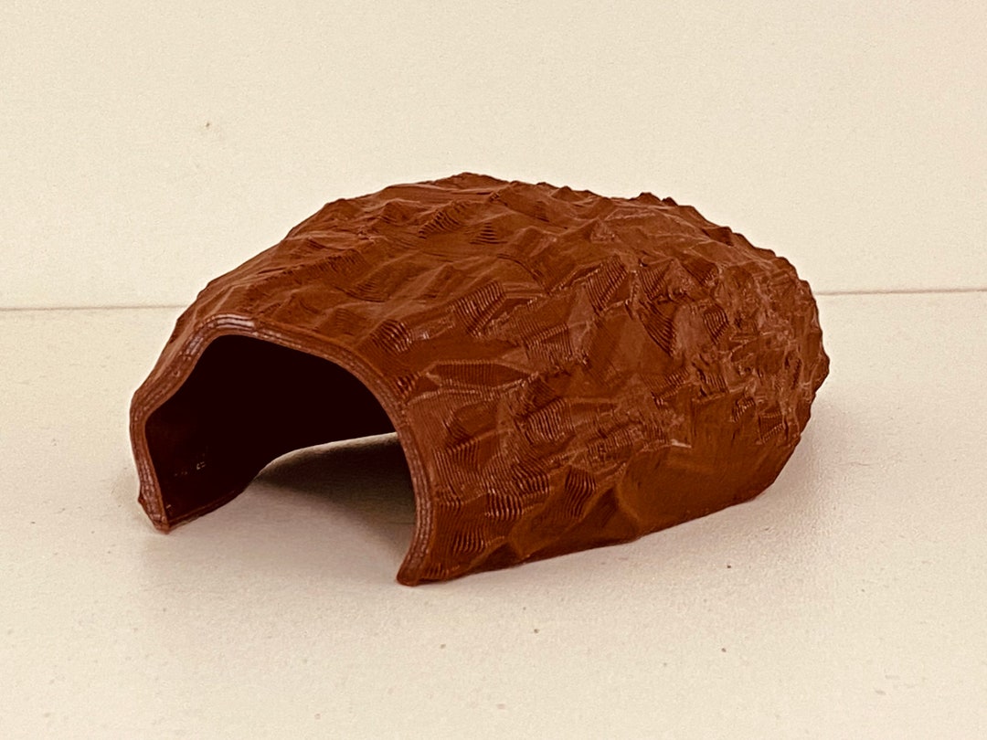 Reptile / Spider Shell Hide - Brown Cave for Geckos, Lizard & Spiders ...