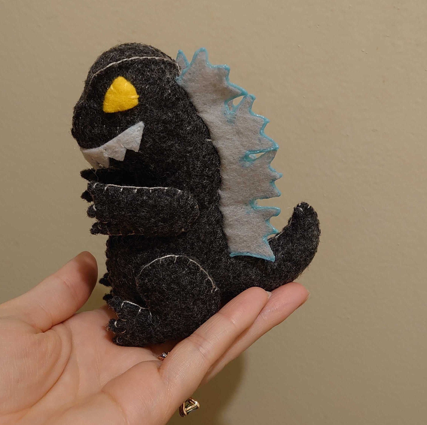 Godzilla Mini Monster Feltie Godzilla OR Black Light NUCLEAR - Etsy