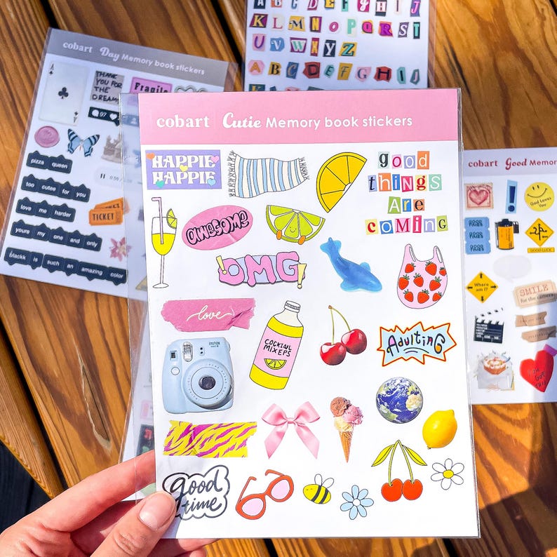 5 Sheets of Scrapbook Stickers for Journaling and Albums - Etsy
