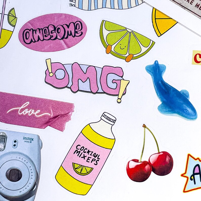 5 Sheets of Scrapbook Stickers for Journaling and Albums - Etsy