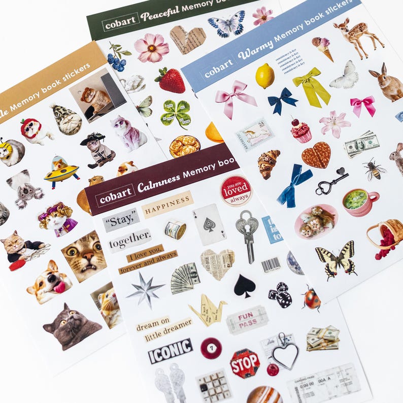 5 Scrapbook Sticker Packs for Journals, Planners, Notebooks, Diaries ...