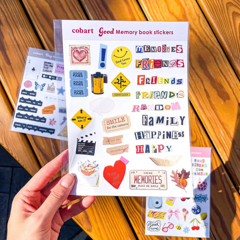 5 Sheets of Scrapbook Stickers for Journaling and Albums - Etsy