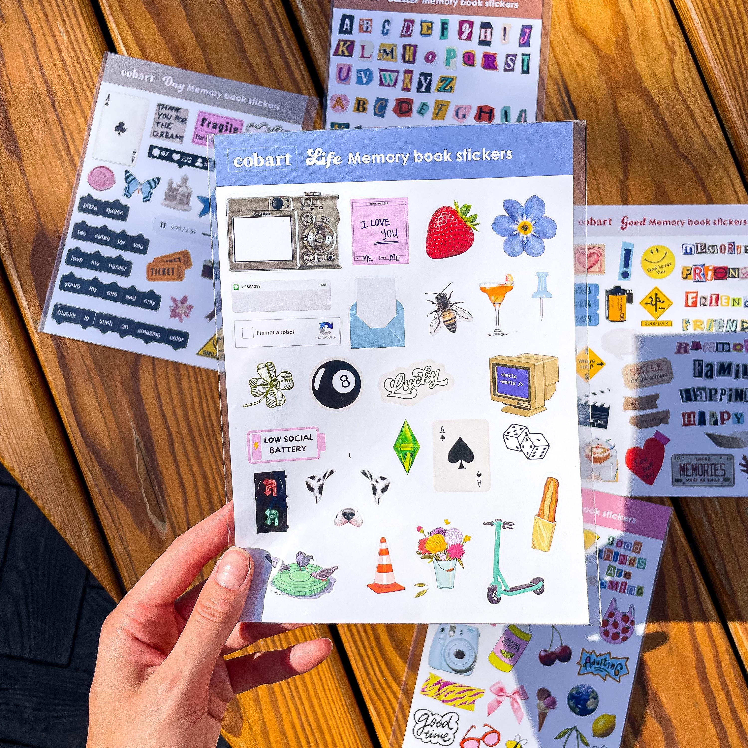5 Sheets of Scrapbook Stickers for Journaling and Albums - Etsy