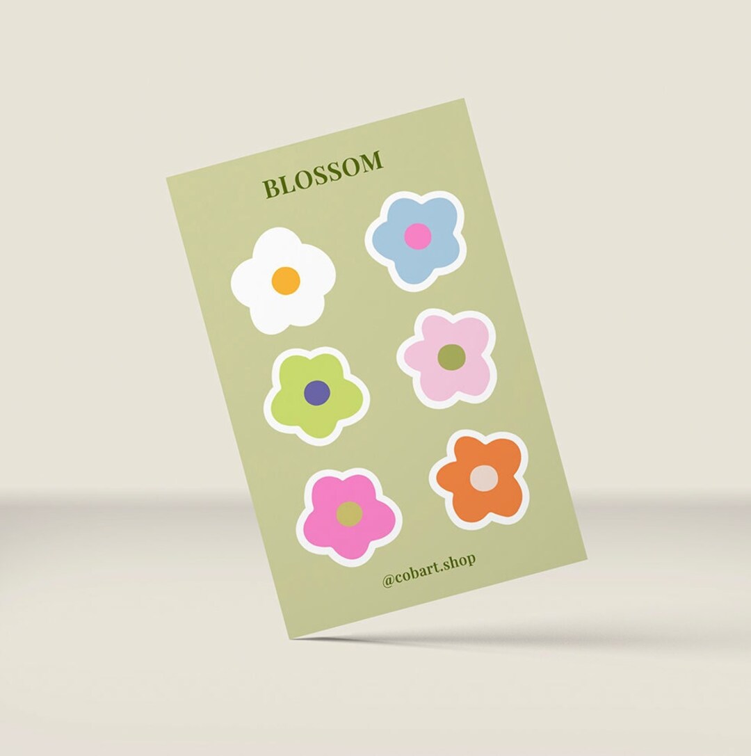 Laptop Stickers 6 Mini Flower 3d Sticker Pack, Gift for Friends ...