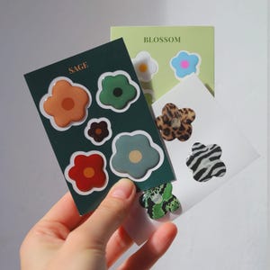 3D Stickers Boho Retro Flowers Vinyl Epoxy Resin, Gift for Girl! - Etsy