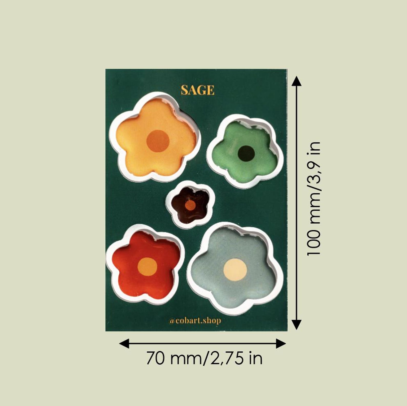 3D Stickers Boho Retro Flowers Vinyl Epoxy Resin, Gift for Girl - Etsy