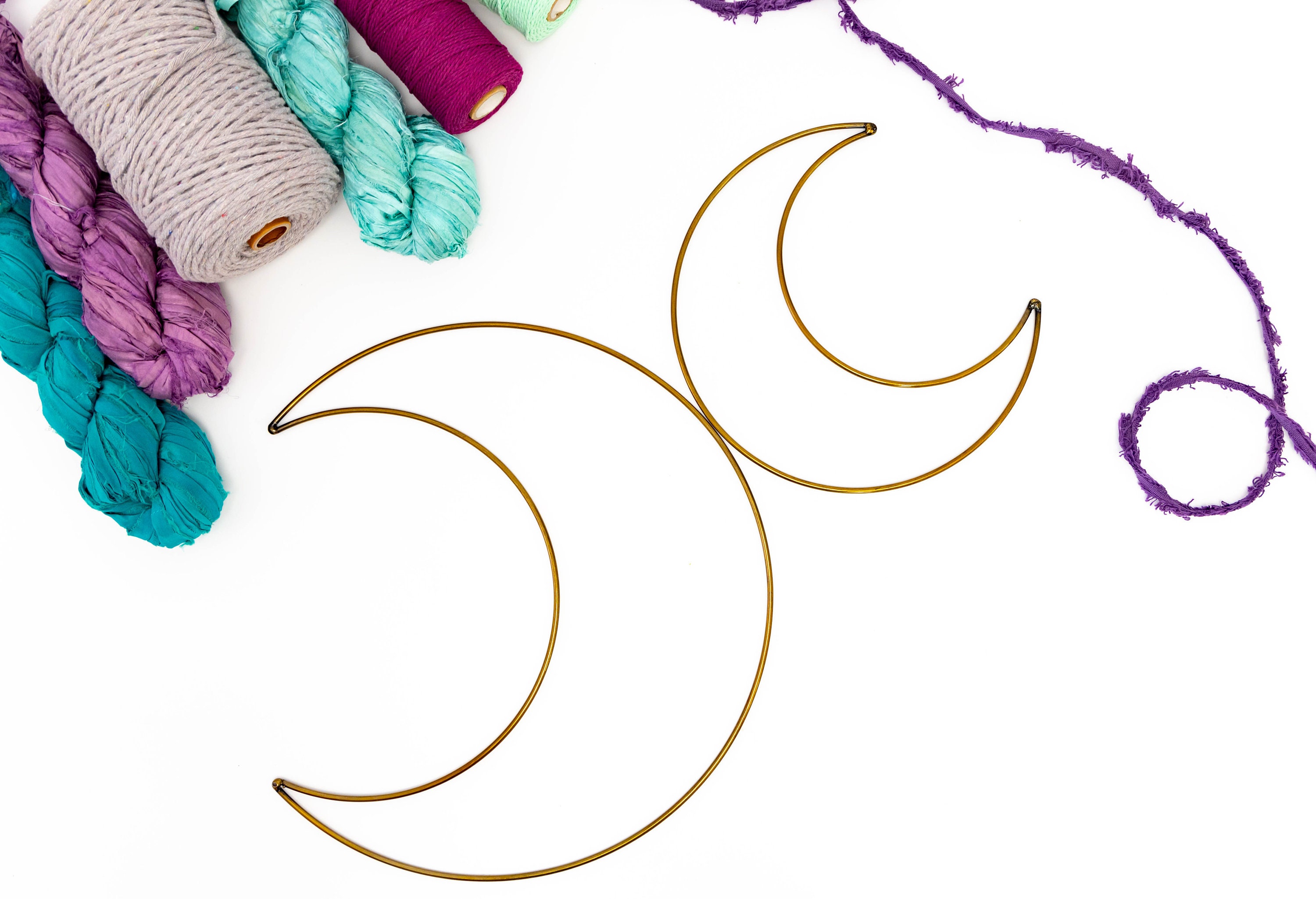 Copper Coloured Crescent Moon Frame/macrame/dreamcatcher - Etsy Canada