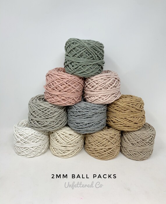 2mm Macrame String/6-pack bulk string/Colouful Warp | Etsy