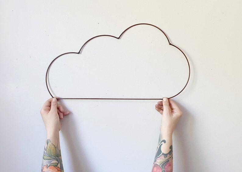 Copper Coloured Cloud Frame/macrame/cloud/cloud Wall Hanging | Etsy Canada