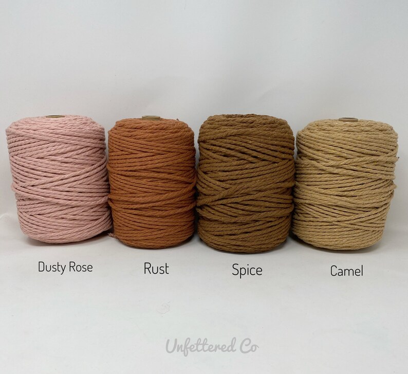 4mm Macrame Cord/3 Ply Coloured Macrame Cord/Triple Strand | Etsy