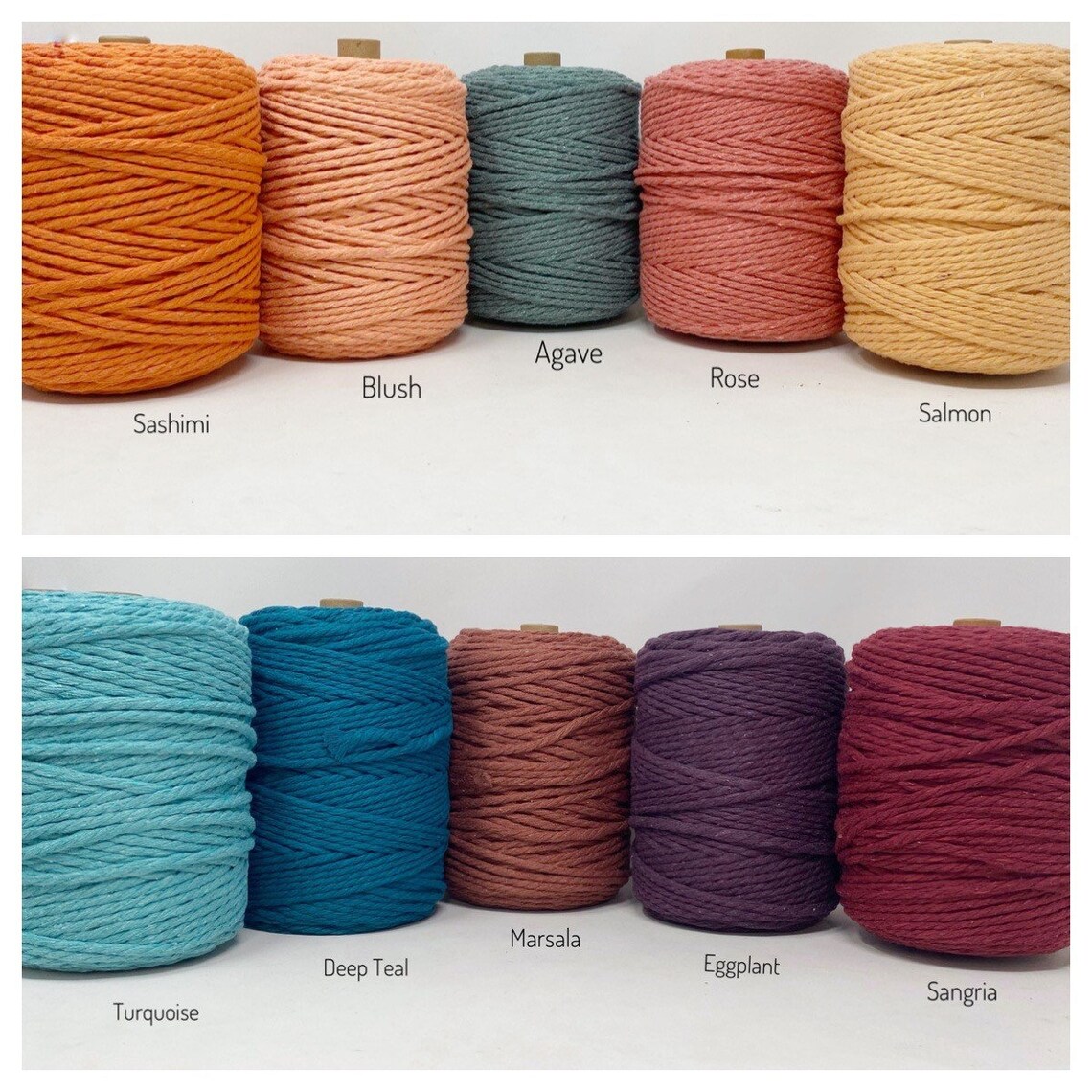 4mm Macrame Cord/3 Ply Coloured Macrame Cord/Triple Strand | Etsy