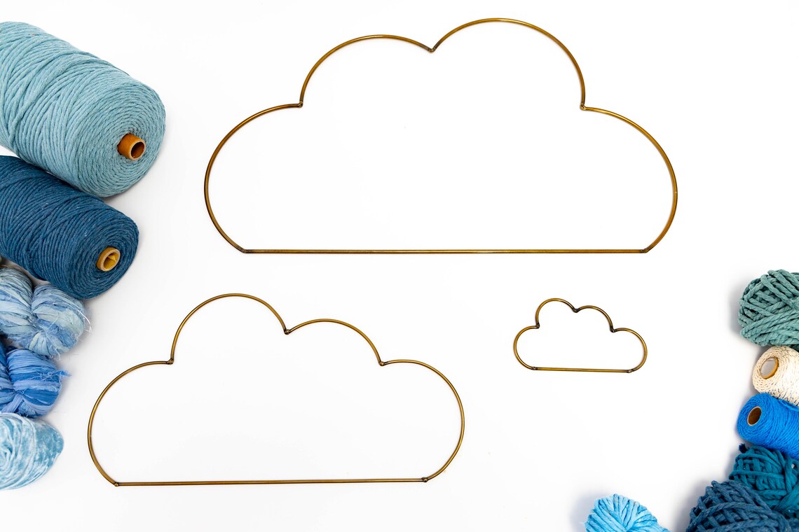 Copper Coloured Cloud Frame/macrame/cloud/cloud Wall Hanging - Etsy