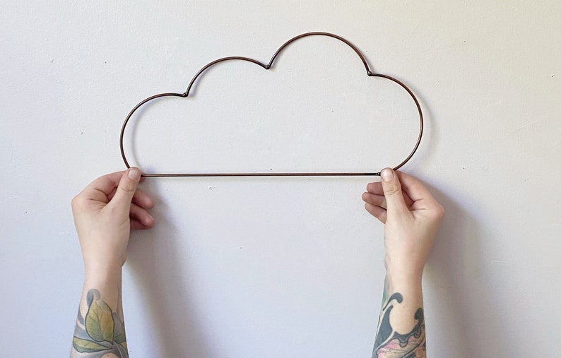 Copper Coloured Cloud Frame/macrame/cloud/cloud Wall Hanging | Etsy Canada