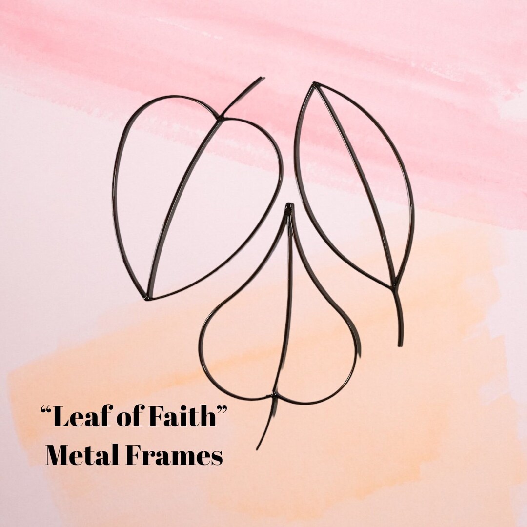 Metal Leaf Frames / Leaf Forms / Macrame Leaves / Leaf Shaped Looms ...