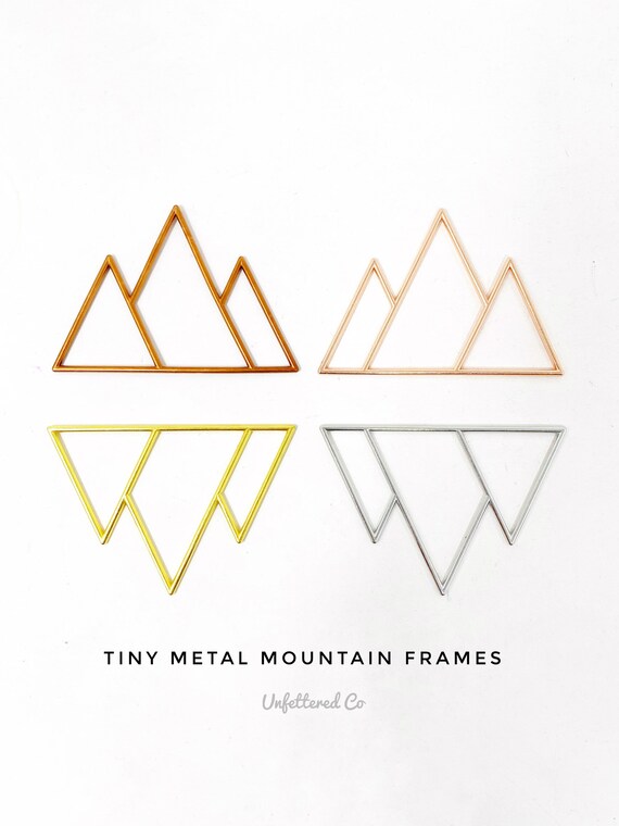 Tiny Mountain Frames / Mountain Range Ornament / Mini Mountain - Etsy