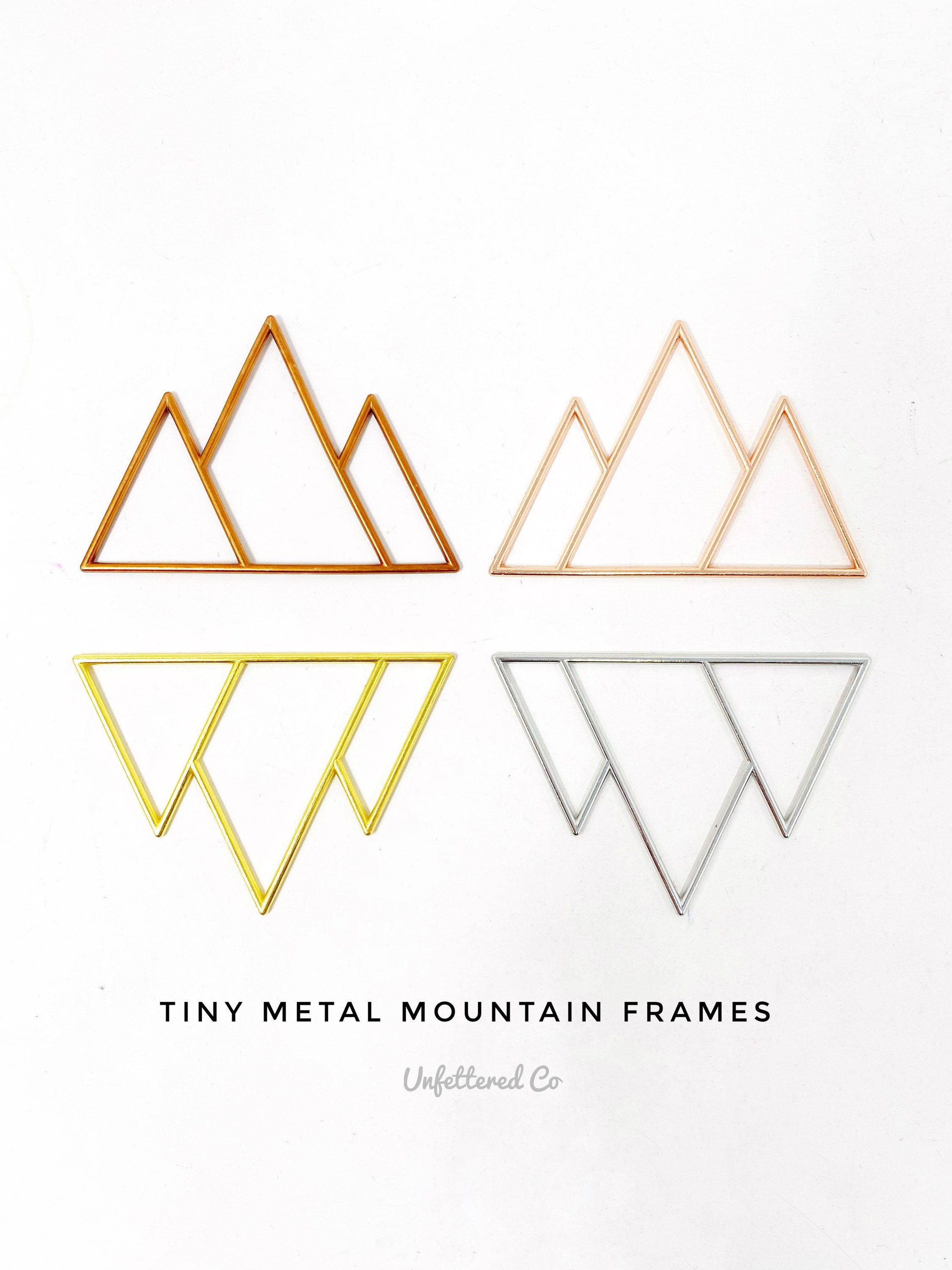 Tiny Mountain Frames / Mountain Range Ornament / Mini Mountain | Etsy