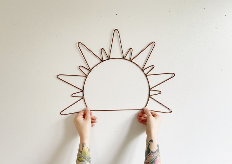 Metal Sun /copper Coloured Sun Frame/macrame/suncatcher - Etsy