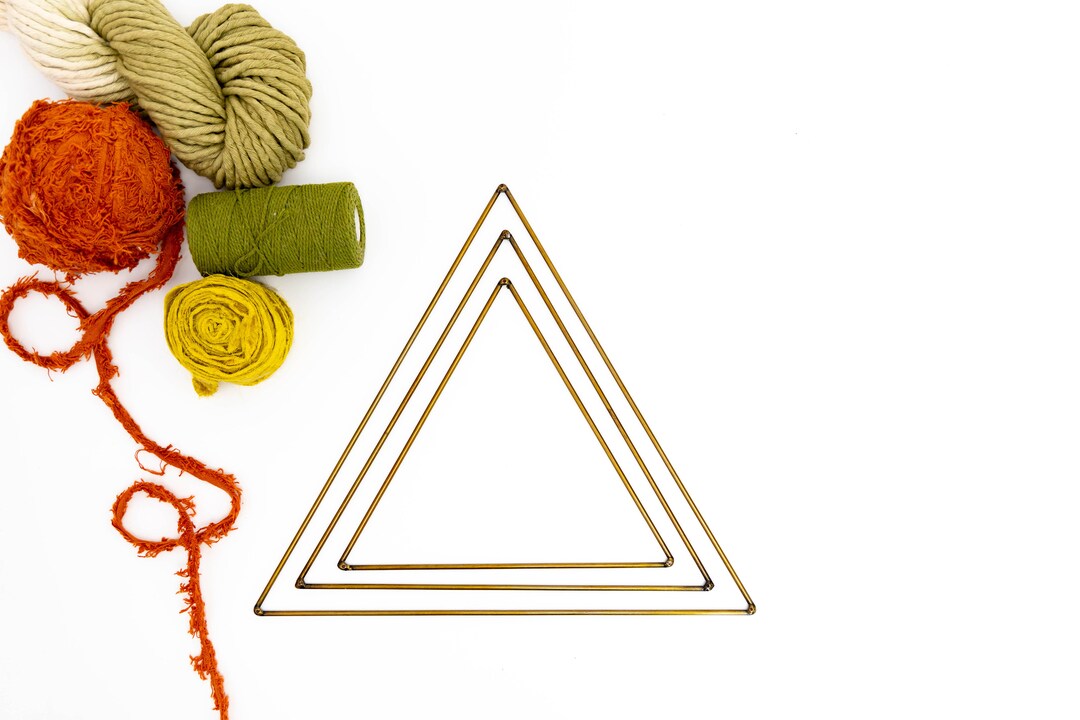 Copper Metal Triangle Frame: Macrame, Dreamcatcher & Weaving Supplies ...