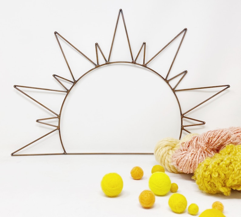 Metal Sun /copper Coloured Sun Frame/macrame/suncatcher - Etsy