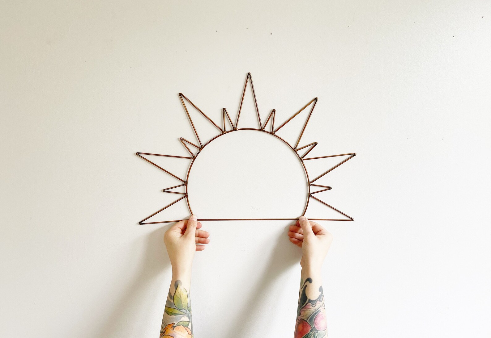 Metal Sun /copper Coloured Sun Frame/macrame/suncatcher | Etsy