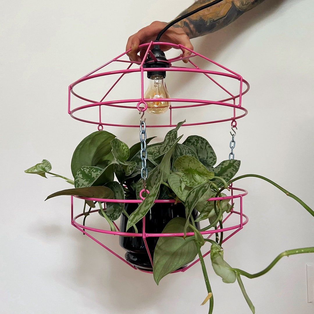 Lampshade Frame / Pendant Light Frame / Yarn Wrapped Pendant Light ...