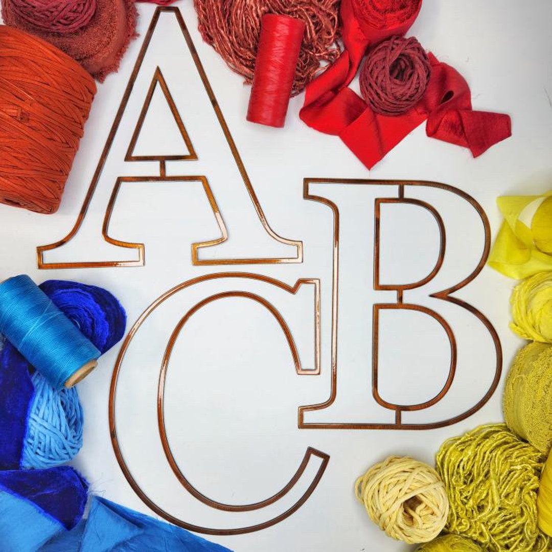 Metal Letter Decoration / Upper Case Letter Looms / ABC Wall Decor ...