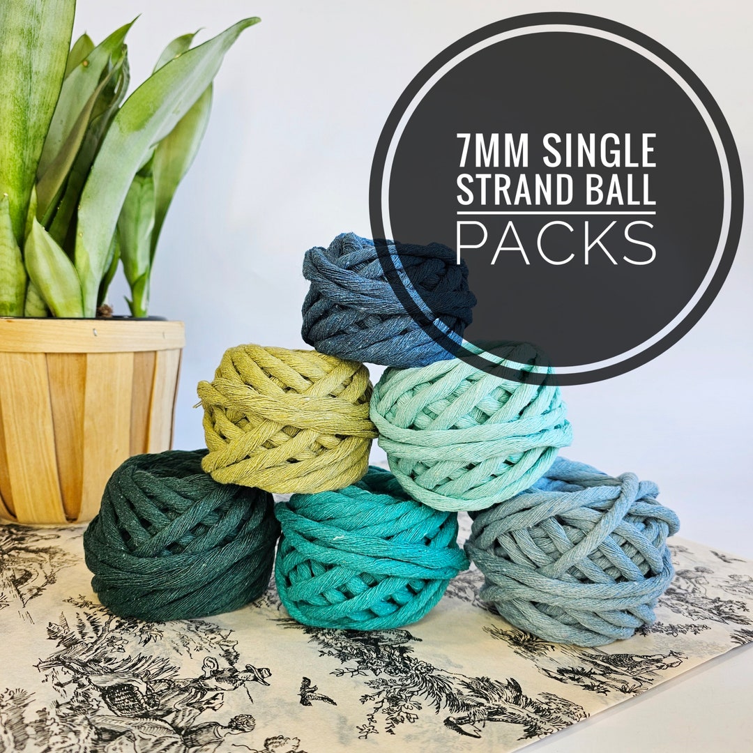7mm Macrame String/4-pack or 6-pack/chunky Rope/cotton Weaving Supplies ...