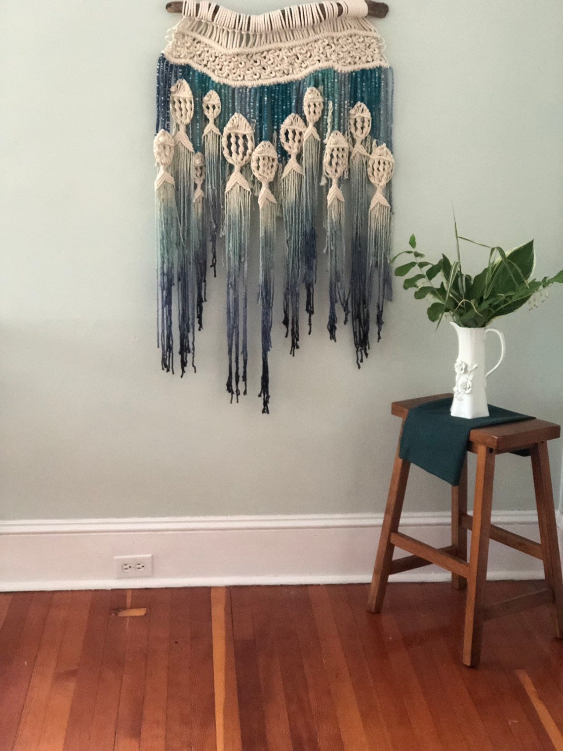Macrame Fish Wall Hanging / Customizable Macrame Tapestry / | Etsy
