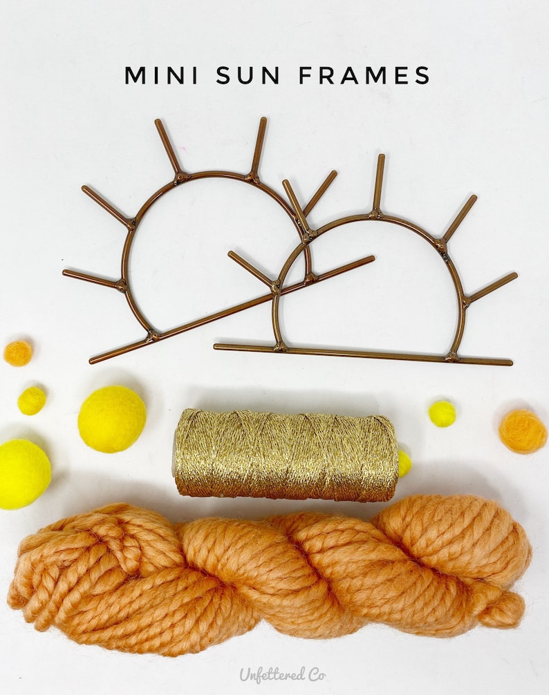 Mini Sun Frames / Sun Ornament / Mini Sun Looms / DIY Holiday - Etsy