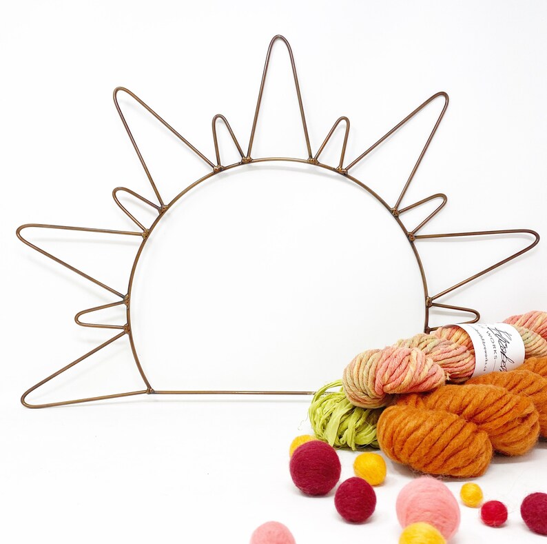 Metal Sun /copper Coloured Sun Frame/macrame/suncatcher - Etsy