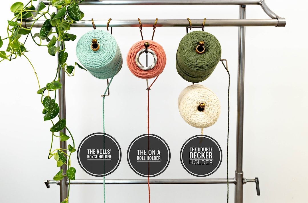 Macrame Rope Holder: Steel Detangling Arm, Vertical Storage - Etsy